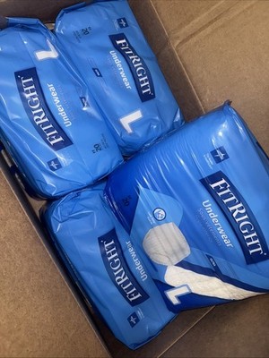 FitRight Ultra Underwear Adult Briefs 80Ct Size Large 40 to 56 in. NEW ...