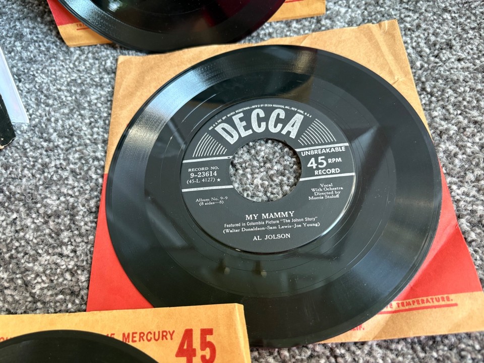 Al Jolson Songs He Made Famous 45 rpm Decca Set 1949 | eBay