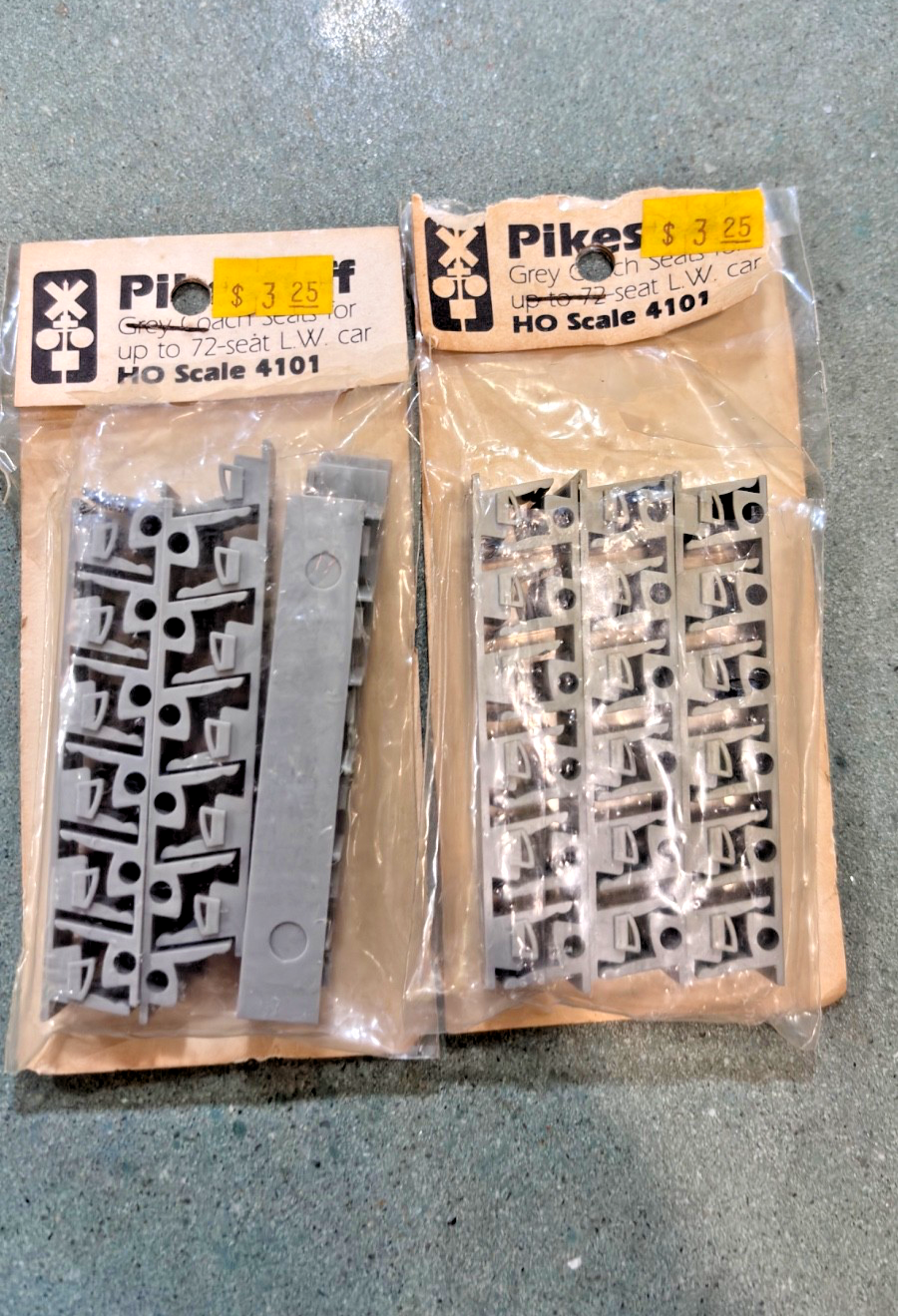 Lot of 2 Pikestuff HO Scale Grey Coach Seats #4101 – Opened, Unused | eBay