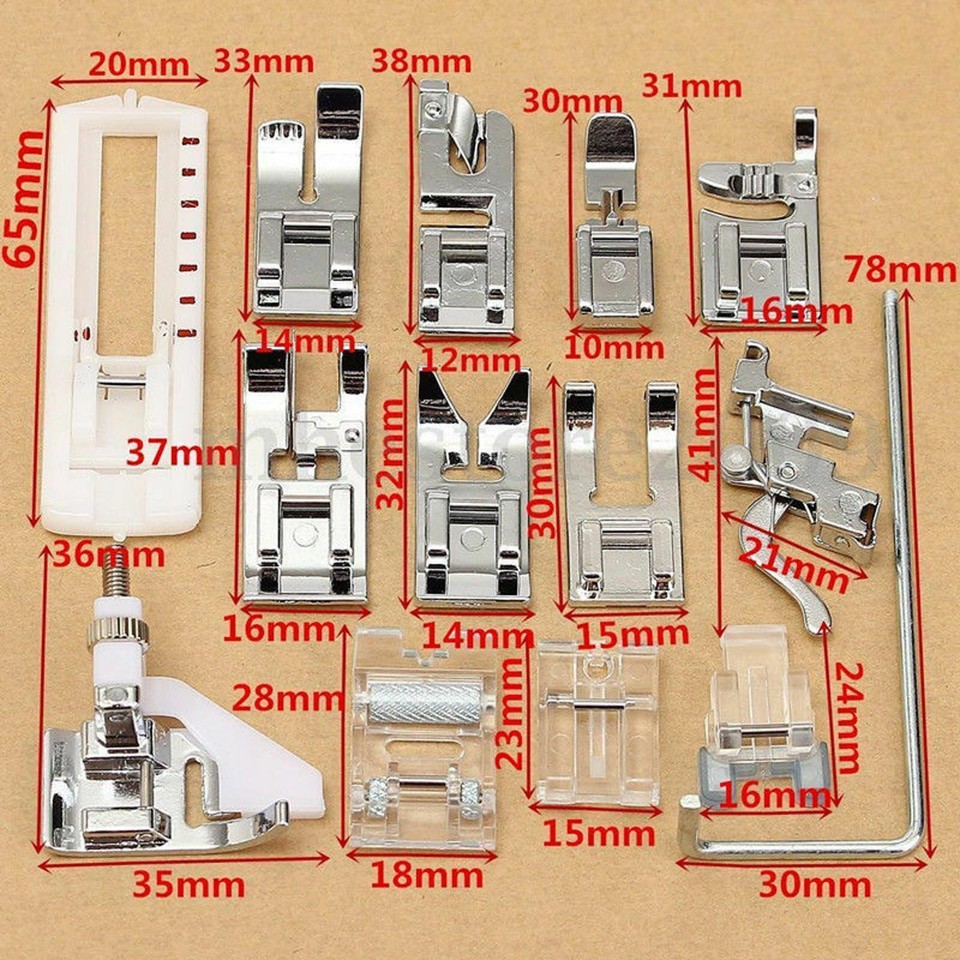 14pc Snap-On Presser Foot Set for VIKING Designer Topaz 20 25 30 40 50 ...