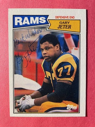 SIGNED GARY JETER 1987 TOPPS FOOTBALL CARD AUTOGRAPH - RAMS | eBay