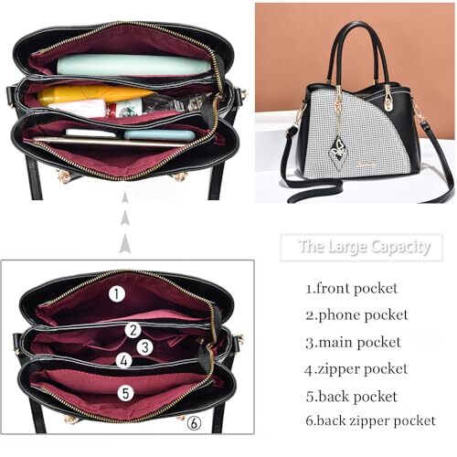 Purses and Handbags Top Handle Satchel Shoulder Bags Messenger Tote Bag ...