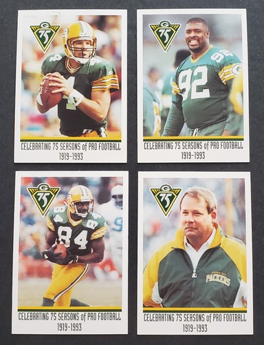 SUPER RARE 1993 Green Bay Packers Police BLANK BACK TEAM SET - Brett ...