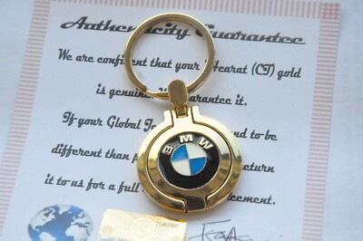 24K Gold Plated BMW M5 M3 MPower Car Keyring. Metal Keychain Gift Box ...