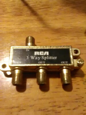 RCA 3-way Coaxial Cable TV Splitter Television Coaxial Cable Signal ...