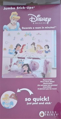 Priss Prints Disney Princess Wall Decor Jumbo Stick Ups | eBay
