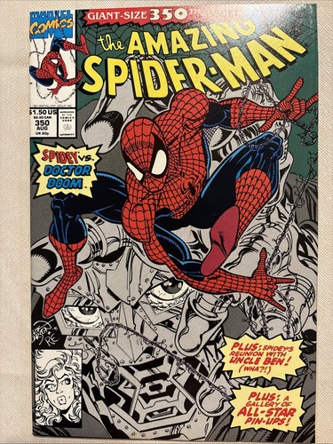 Amazing Spider-Man 350 vs Dr DOOM 1991 Marvel Comics Larsen art dbl ...