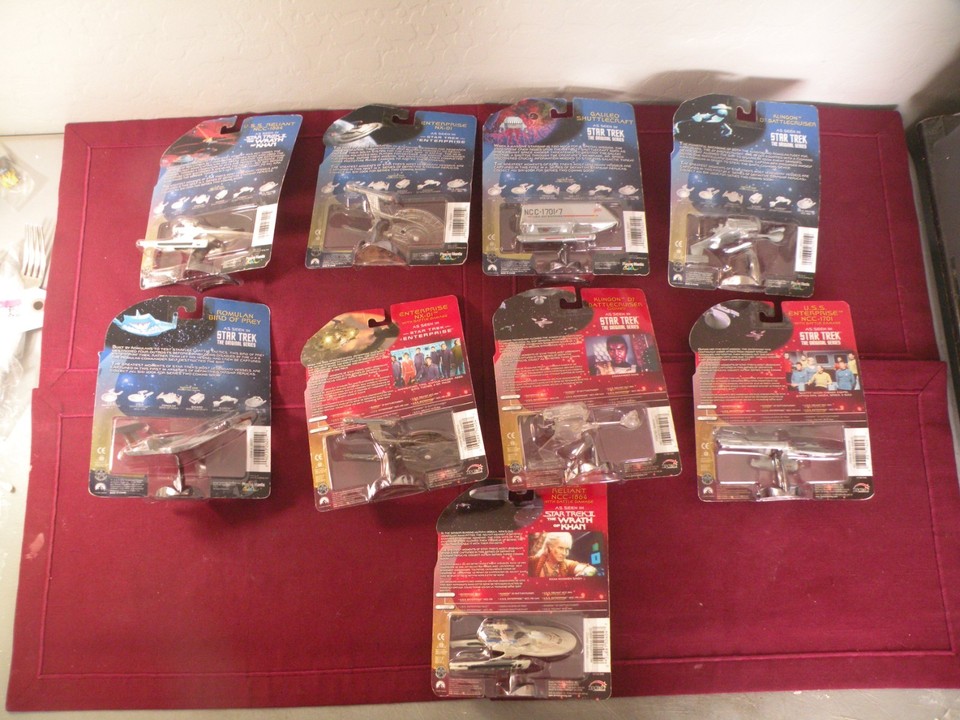 Lot Of 9 JOHNNY LIGHTNING LEGENDS OF STAR TREK Ships Enterprise Klingon ...