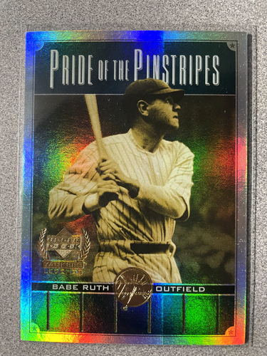 2000 Upper Deck Yankees Legends Babe Ruth Pride of the Pinstripes Card ...