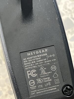 Netgear Power Supply AC Adapter (Model 332-10750-01) Genuine OEM | eBay