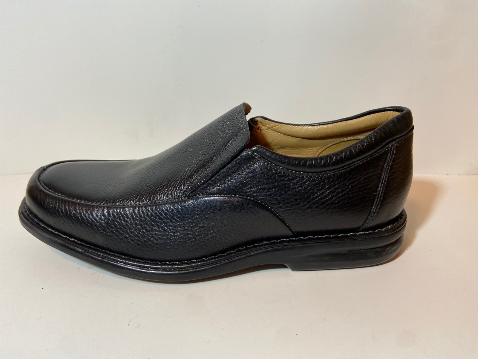 Nunn Bush Sheepskin Lined Leather Black Slip On Loafers Mens Shoes ...
