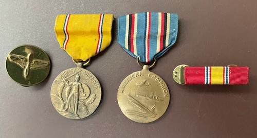 WW2 American Defense Service Campaign Medal Original Ribbons Bar (RARE ...