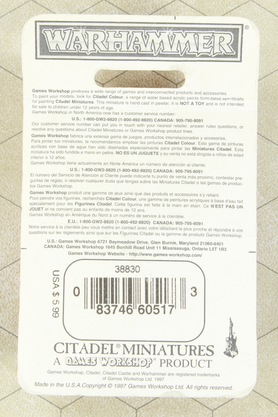 WHFB Skaven GUTTER RUNNER rat assassins metal Warhammer Fantasy OOP ...