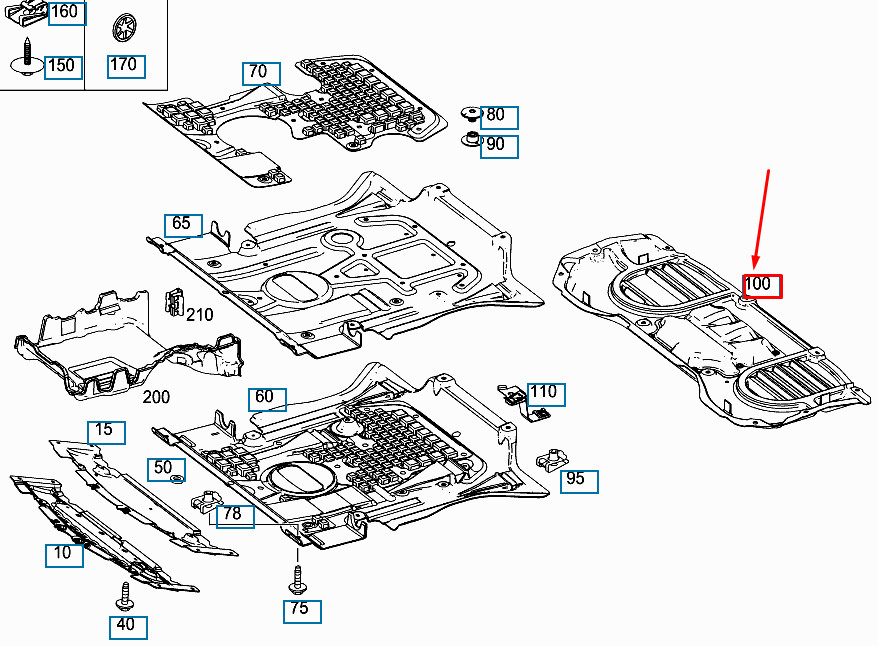 NEW MB ML W166 REAR ENCAPSULATION UNDERCOVER PANEL A1665200523 ORIGINAL ...
