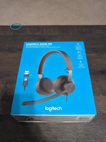 Brand New LOGITECH ZONE 750 Wired USB Headset with Advanced Noise ...