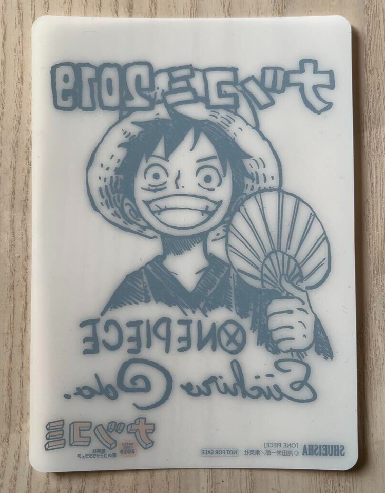 ONE PIECE Monkey D Luffy Plastic Card Autographed By Eiichiro Oda Mini ...