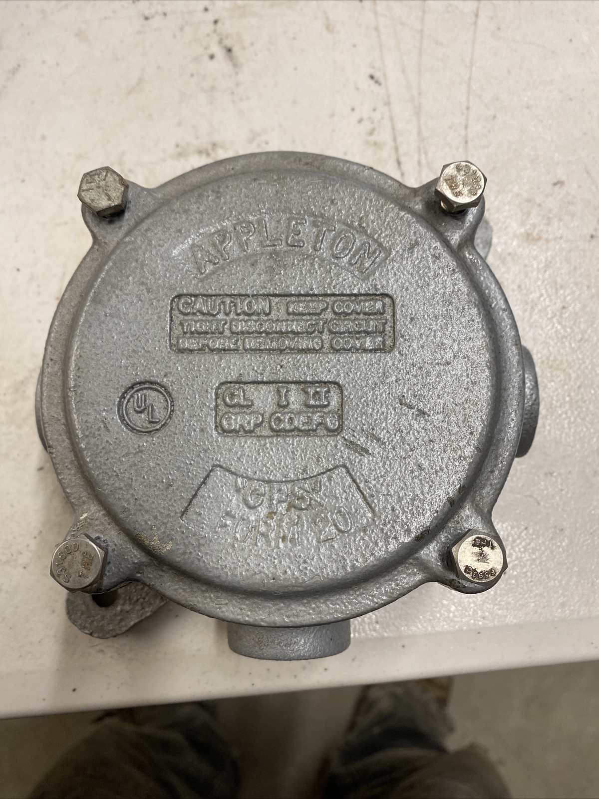 APPLETON CPU-GSU20 3/4" HUB 4-HOLE FORM 20 EXPLOSION PROOF BOX Nos | eBay