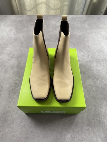 Sam Edelman Thelma Boots Womens Size 6.5M Eggshell Leather Chelsea ...
