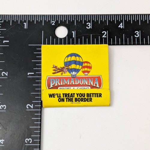 Primadonna Resort Casino I15 Jean Nevada Vintage Matchbook Unstruck ...