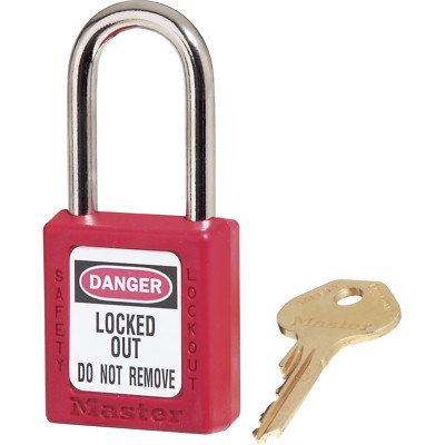 Master Lock SAFETY LOCKOUT PADLOCK 6mm Plated Shackle RED *USA Brand ...