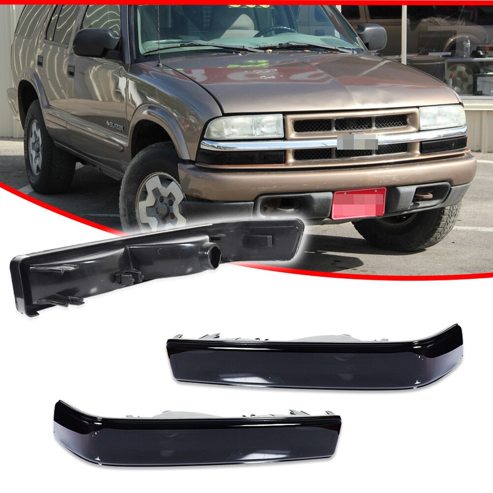 Fits 1998-2004 Chevy S10 Blazer GMC Sonoma Smoke Bumper Lights Signal ...