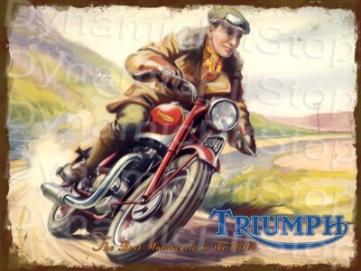 Triumph Motorcycle Rustic Tin Metal Sign Australian made | eBay Australia