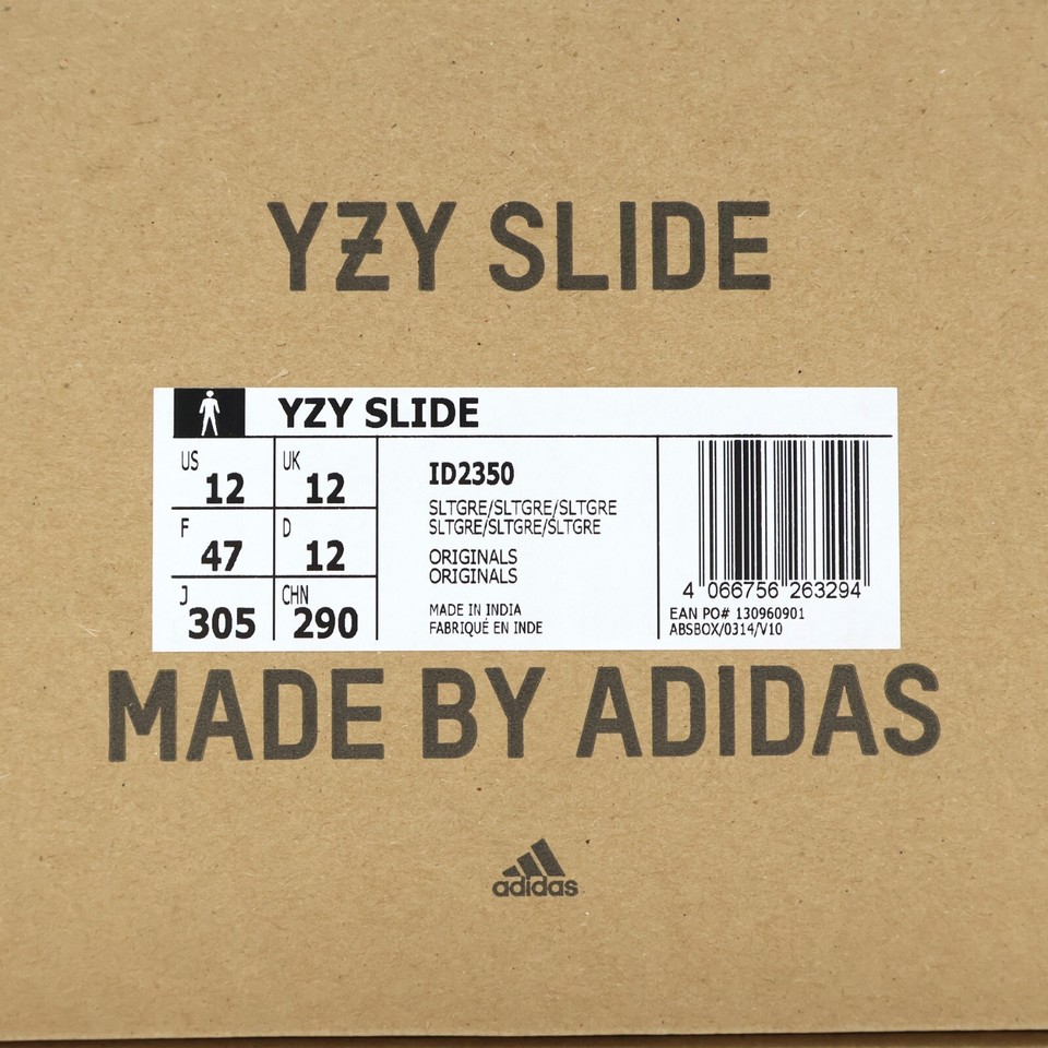 ID2350 adidas Yeezy Slide Slate Grey Black (Men's) | eBay