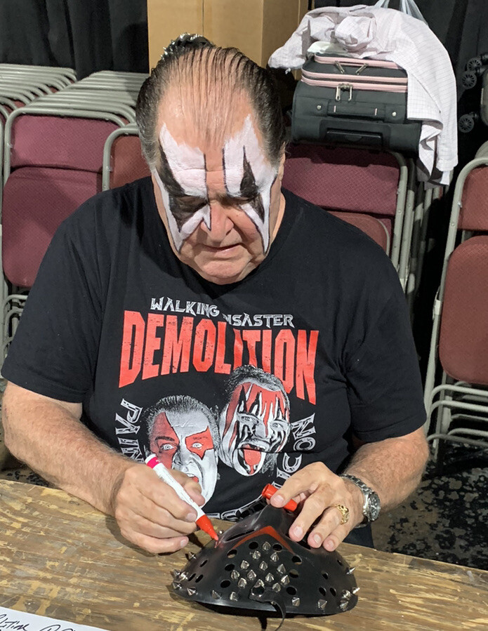 Wwf Demolition signed Replica Mask W/proof Autographed Inscribed Ax ...