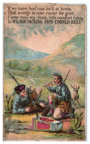Wilson's Corned Beef Bird Hunters & Rifles Don't go Hungry W 697 Trade ...