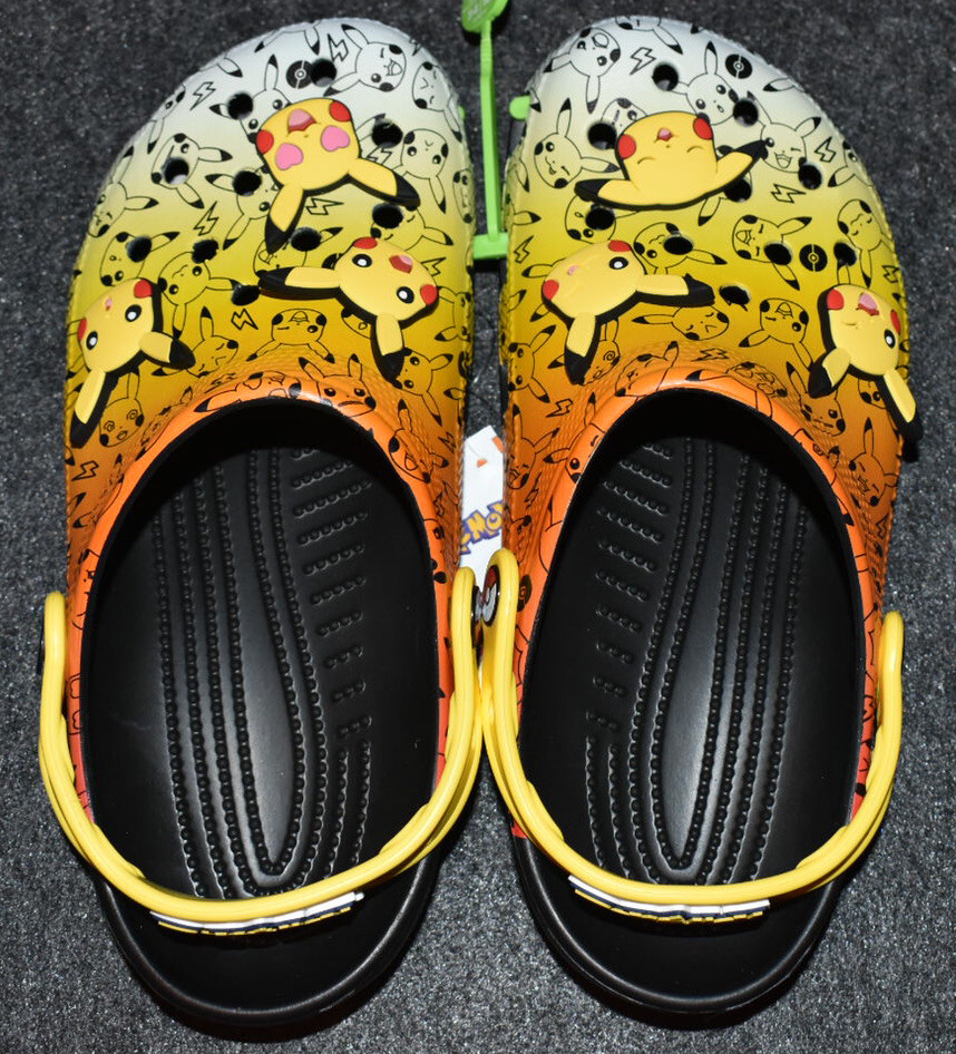 Crocs x Pokemon Pikachu Classic Clog & Jibbitz Men's 10 / Women's 12 ...