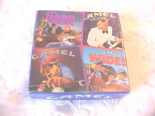 Joe Camel Drink Coasters Lot of 4 Hard Pack Camel Wides Lights Cork ...