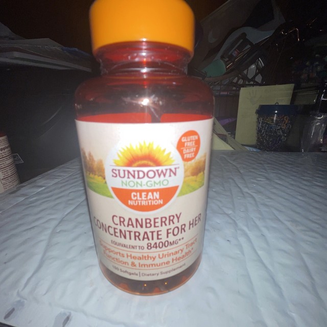 Sundown Naturals Super Cranberry 8400 MG Plus Vitamin D3 1000 IU 150 ...