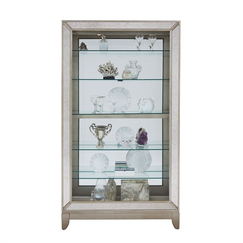 Pulaski Side Entry Curio in Aged Silver 715709366608 | eBay