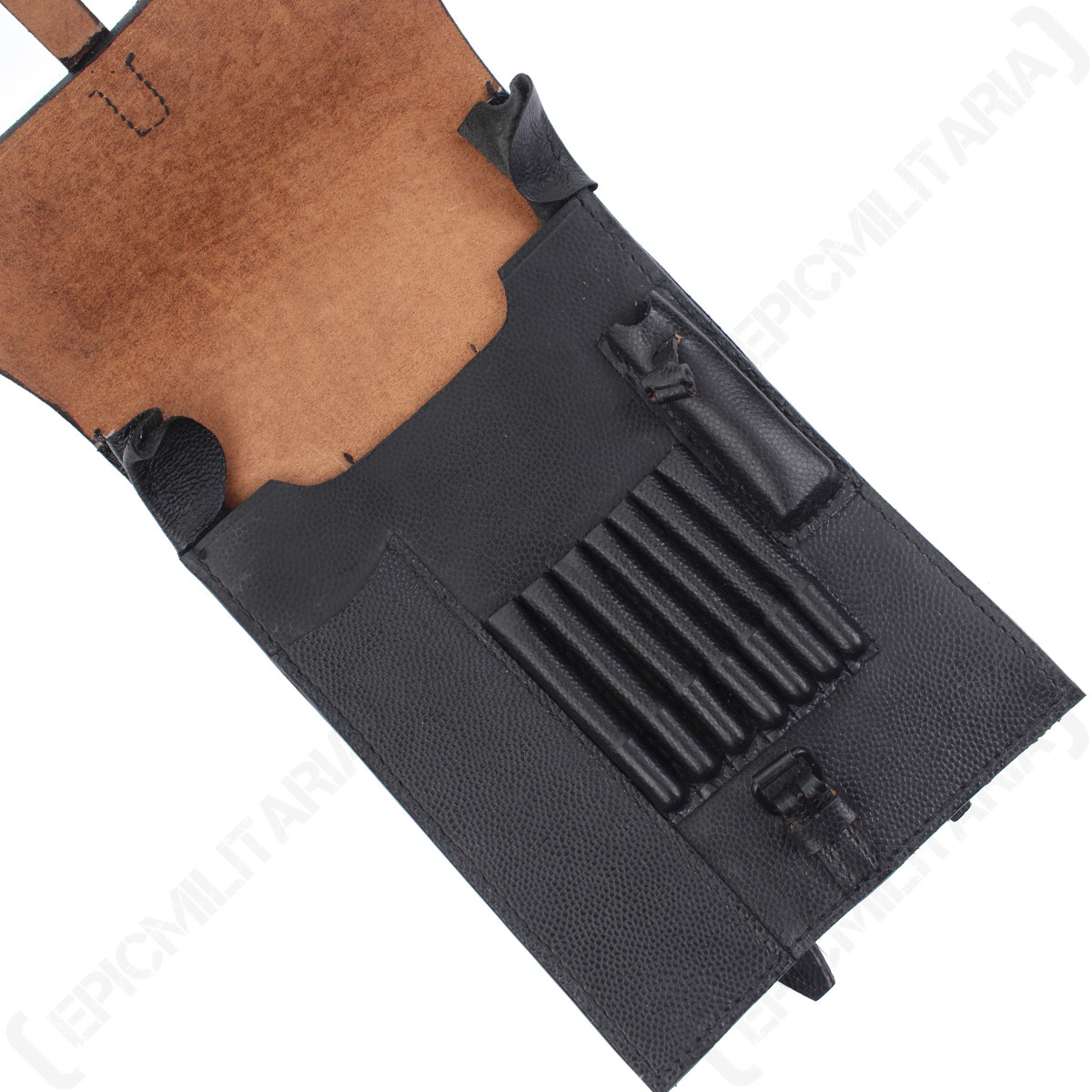NEW German Army M35 Black Leather MAP CASE - WW2 Repro Military Pouch ...
