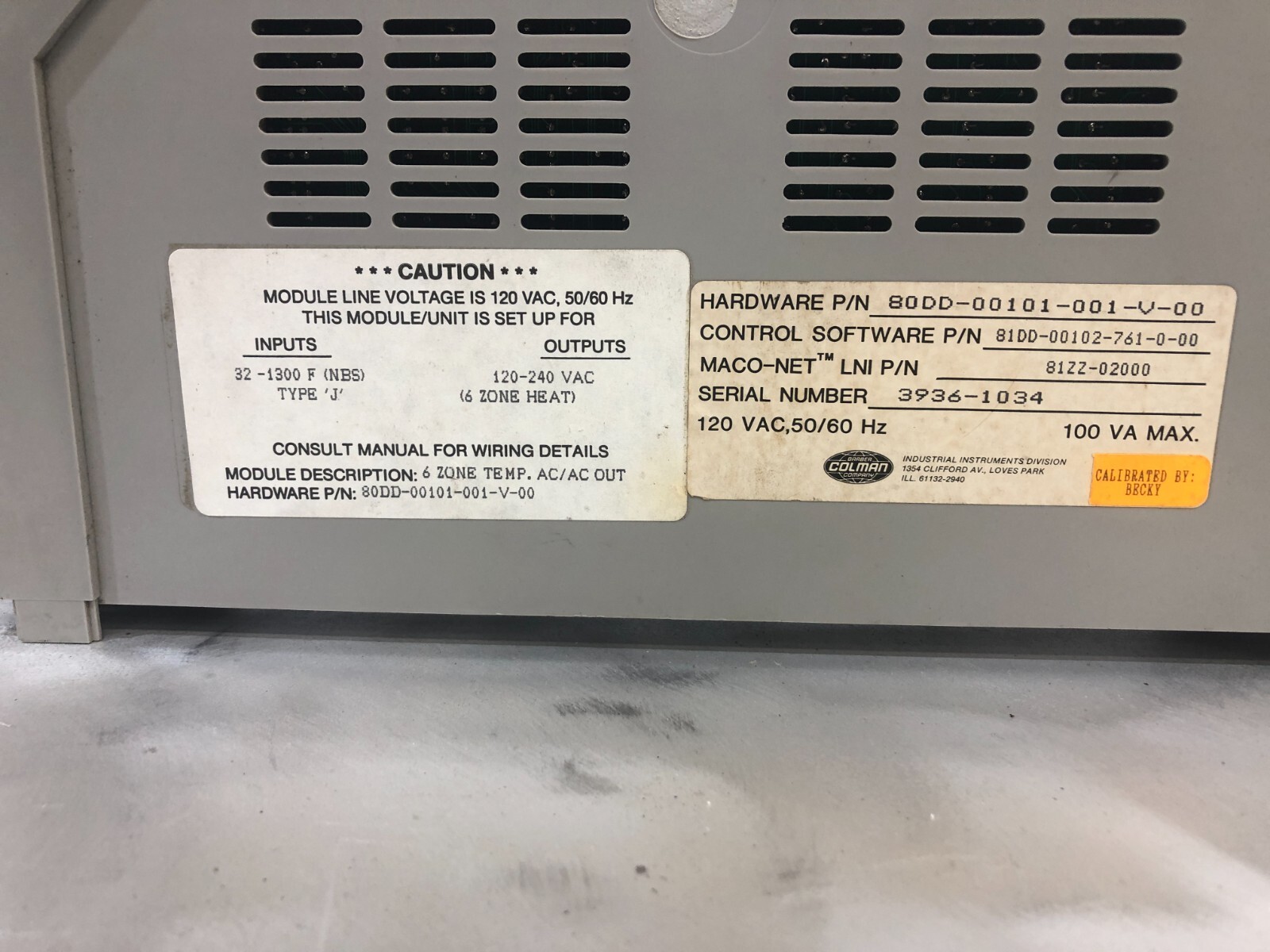 BARBER COLMAN 80DD-00101-001-V-00 6 ZONE TEMP MODULE | eBay