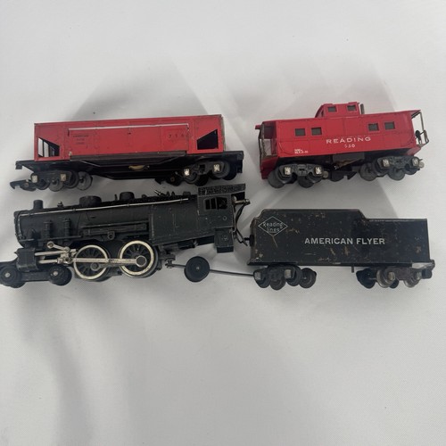 Vintage American Flyer Reading Lines Steam Engine & Tender Cars ...
