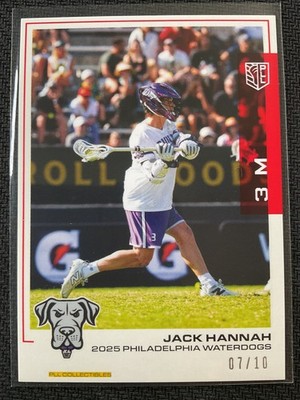 Jack Hannah 2025 Premier Lacrosse League PLL Red Parallel Card #07/10 ...