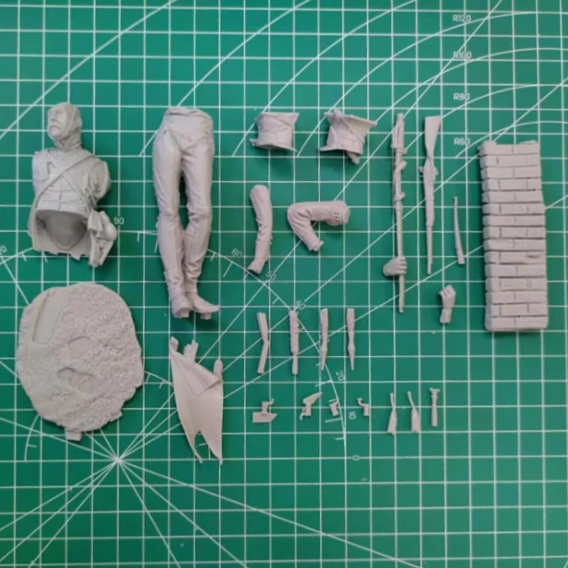 1/16 Scale Resin Model Kit – 120mm Red Lancer Figure Napoleonic Wars ...