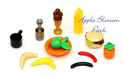 NEW Lego Minifig PICNIC FOOD -Minifigure Kitchen Milk Apple Hotdog Ice ...