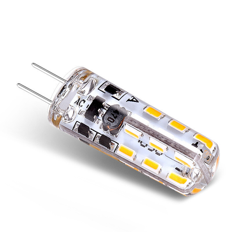 2/4pcs G4 LED Light Bulb White 1.5W (3014 24SMD) AC/DC 12Volt Bi Pin ...