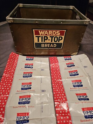 Vintage WARD’S TIP TOP BREAD Delivery Basket Bin Bakery Original ...