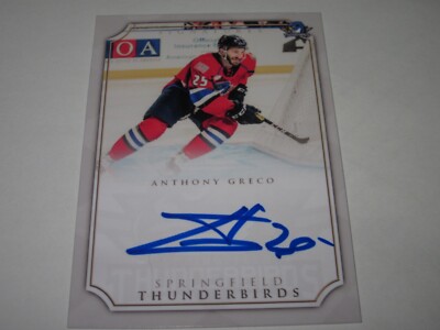 ANTHONY GRECO SIGNED AUTOGRAPHED CUSTOM SPRINGFIELD THUNDERBIRDS AHL ...