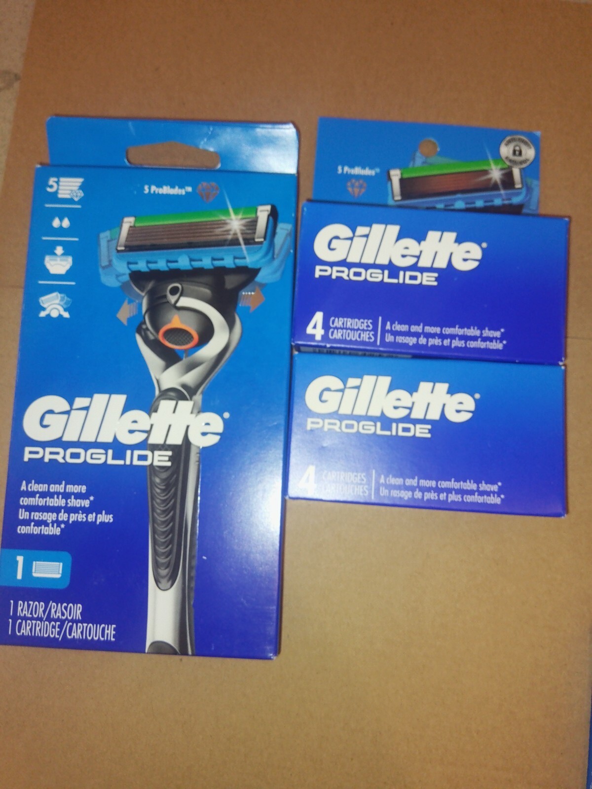 Gillette ProGlide Men's Razor Handle 1 Razor 1 + 8 Cartridges set | eBay