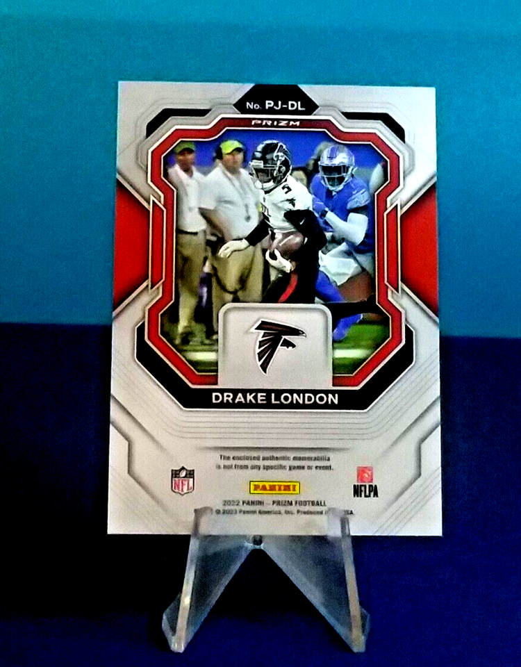 2022 Prizm Football Drake London Silver Rookie Patch RC PJ-DL Atlanta ...