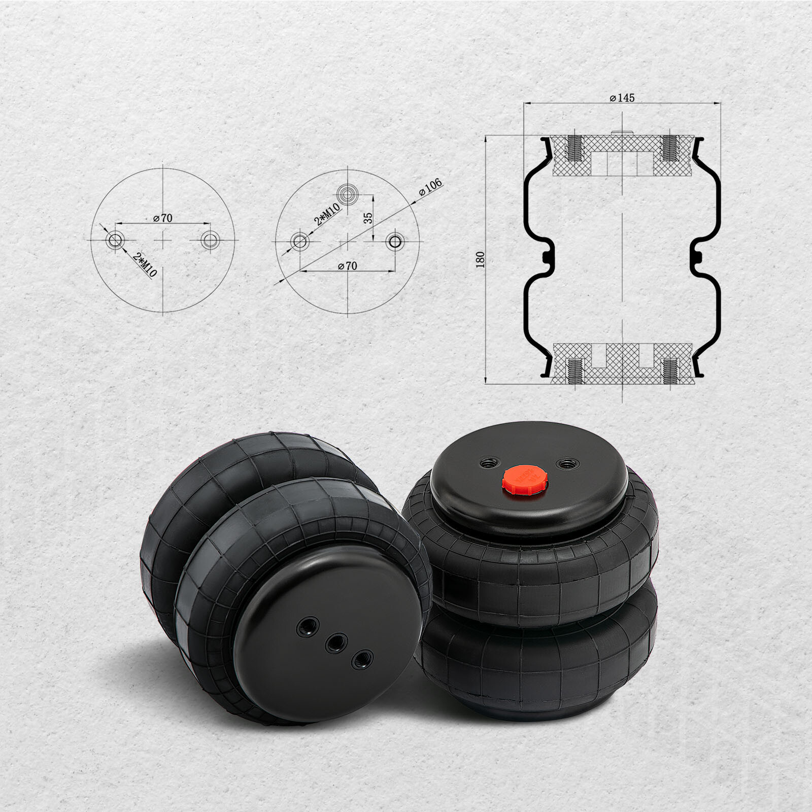 Air Suspension Kit+ Air Shock Compressor for Chevy Silverado 1500 2007 ...