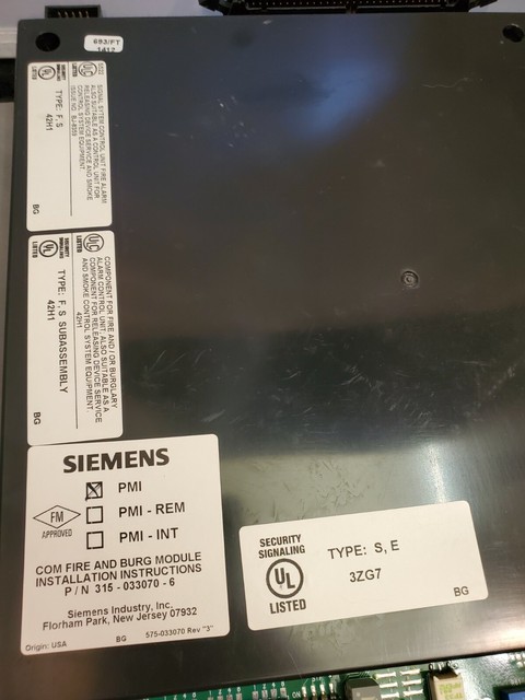 Siemens XLS FireFinder PMI Fire Alarm Person Machine Interface for sale ...