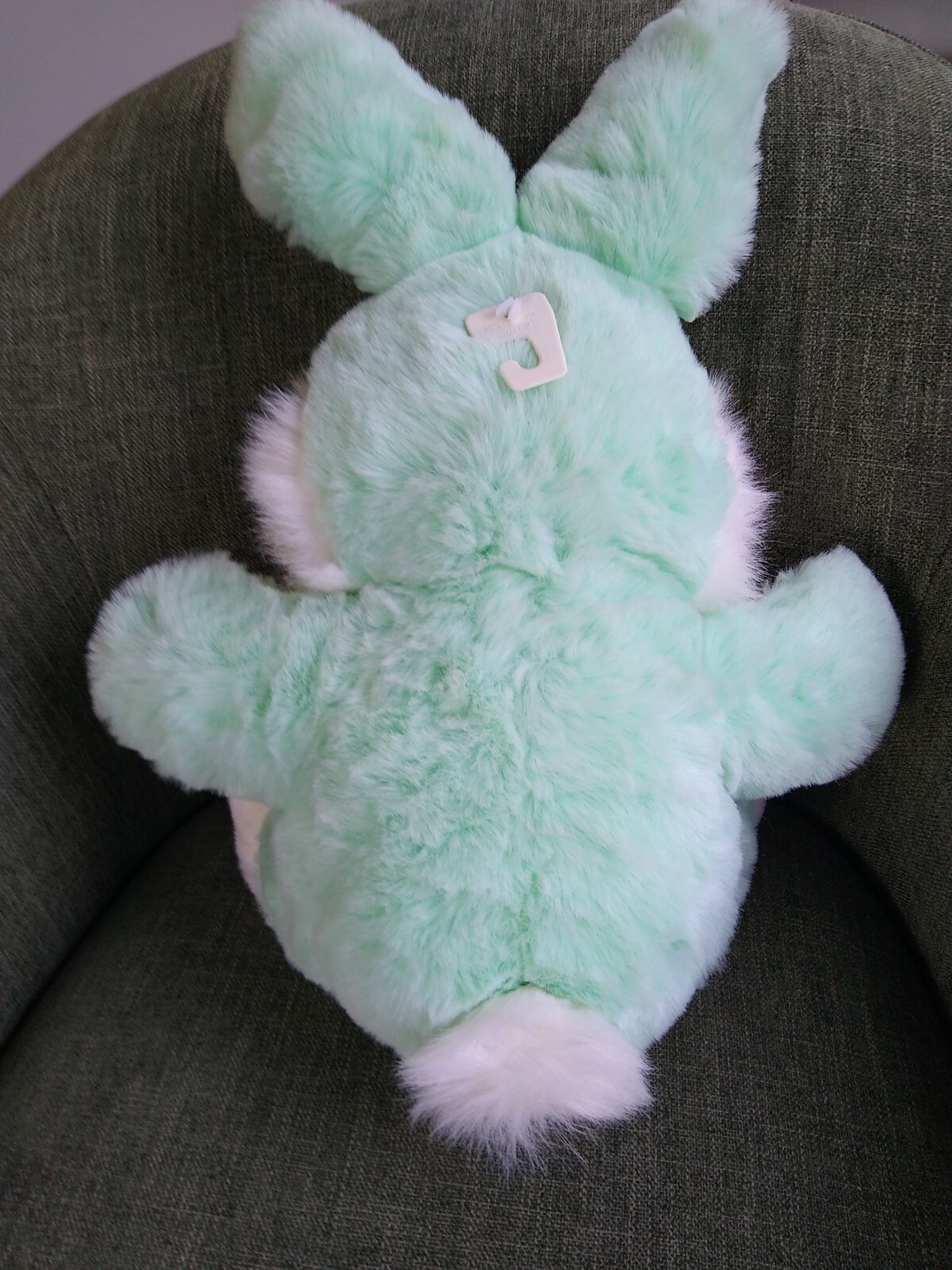 Dan Dee Hoppy Hopster Easter Bunny Rabbit Plush Green with Rainbow Feet ...
