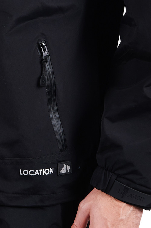Mens Jacket Waterproof Taped Seams Rain Black Location Coat Back To ...