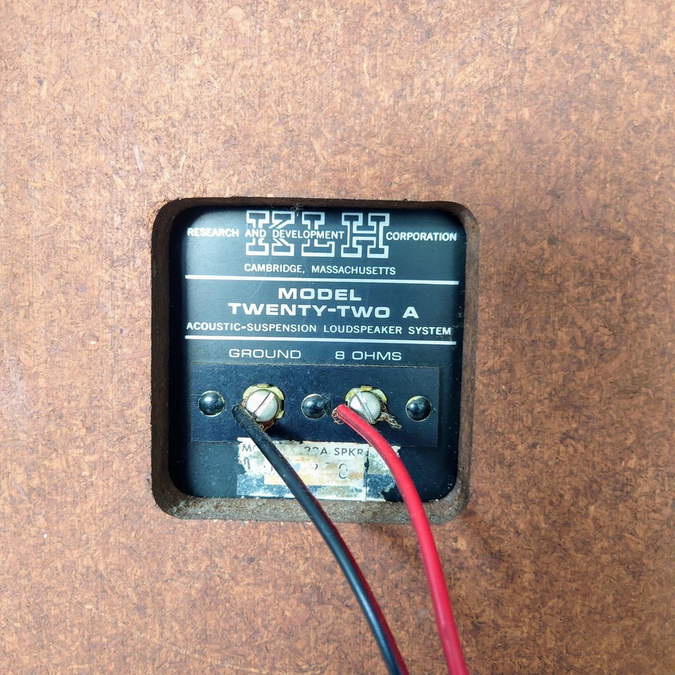 Vintage KLH Model 22 Twenty-Two A Bookshelf Speaker 8-Ohm - Tested ...