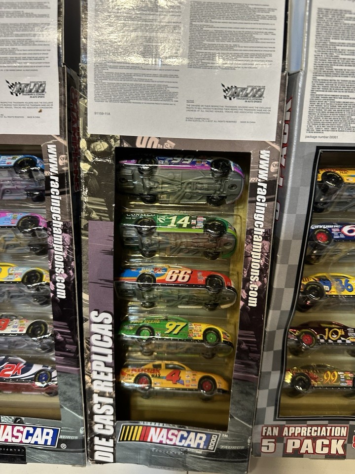 Lot of 4 NASCAR 1998 Racing Champions 1999 & 2000 5 packs Martin Marlin ...